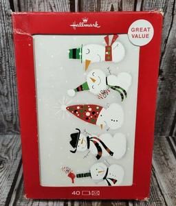 Hallmark | Other | Hallmark Snowmen 4 Count Christmas Cards With ...